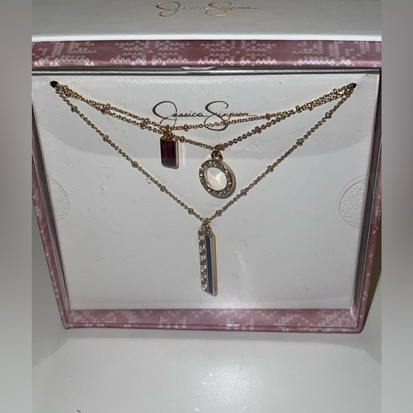 Jessica Simpson | Jewelry | Red Purple Ruby Silver Circle Hoop Gem Stud ...